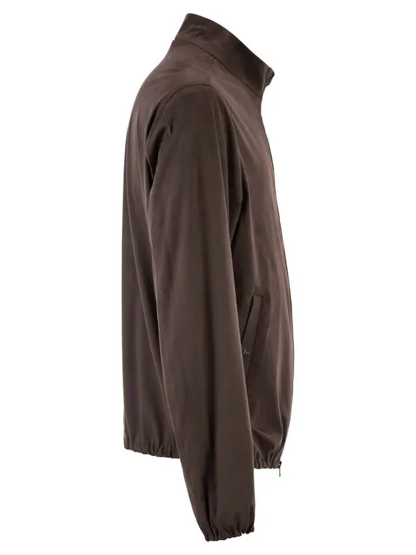 Herno Suede Microfibre Jacket - Brown