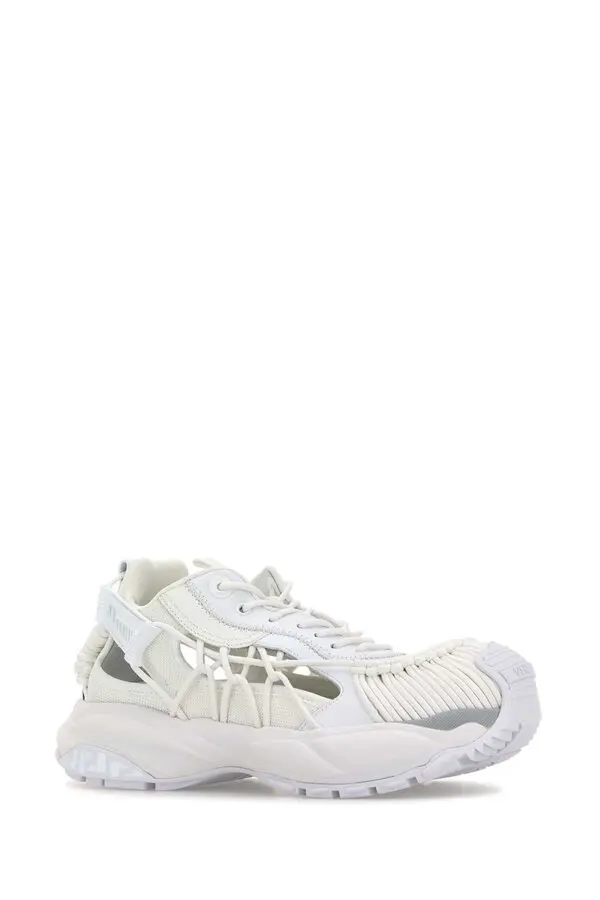 Versace Mercury M_vs_01 Leather And Fabric Sneakers - White