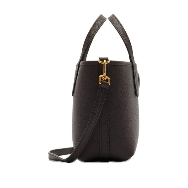 Burberry Tote Bag With Check Pattern - Brown