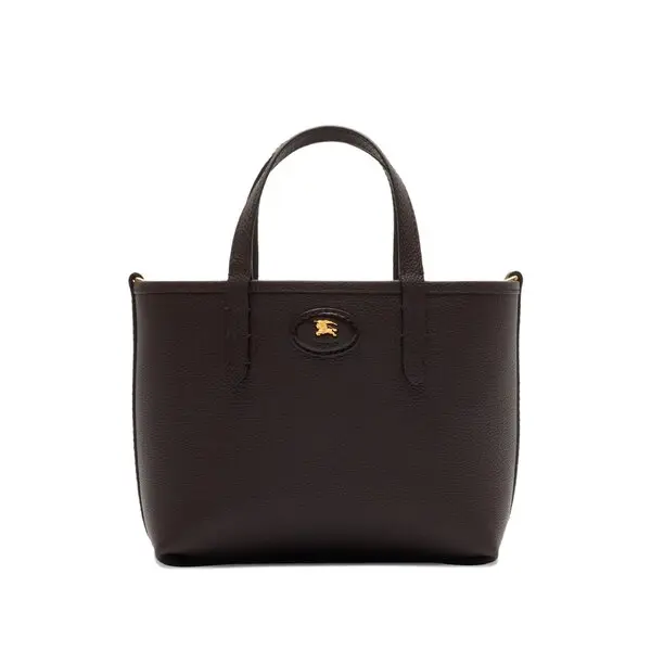 Burberry Tote Bag With Check Pattern - Brown