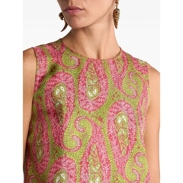 Etro Sleeveless Paisley Pattern Top
