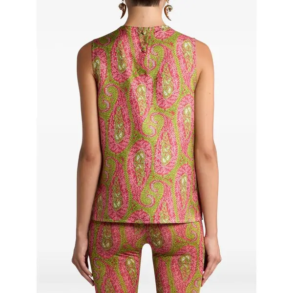 Etro Sleeveless Paisley Pattern Top