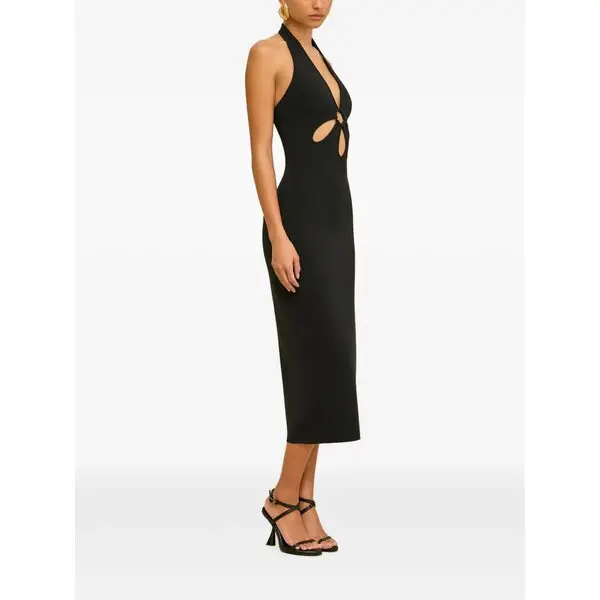 Cult Gaia Halterneck Midi Dress With Ring Detail And Cutout