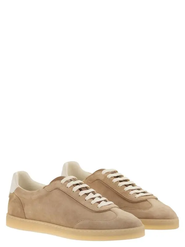 Brunello Cucinelli Suede Trainers - Cream