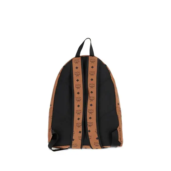 Mcm Logo Pattern Backpack - Brown