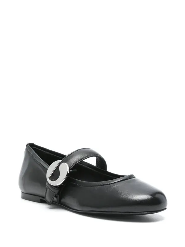 Coperni Leather Ballet Flats With Buckle Detail - Multicolor