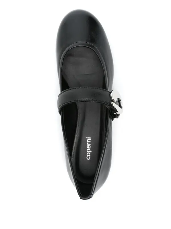 Coperni Leather Ballet Flats With Buckle Detail - Multicolor