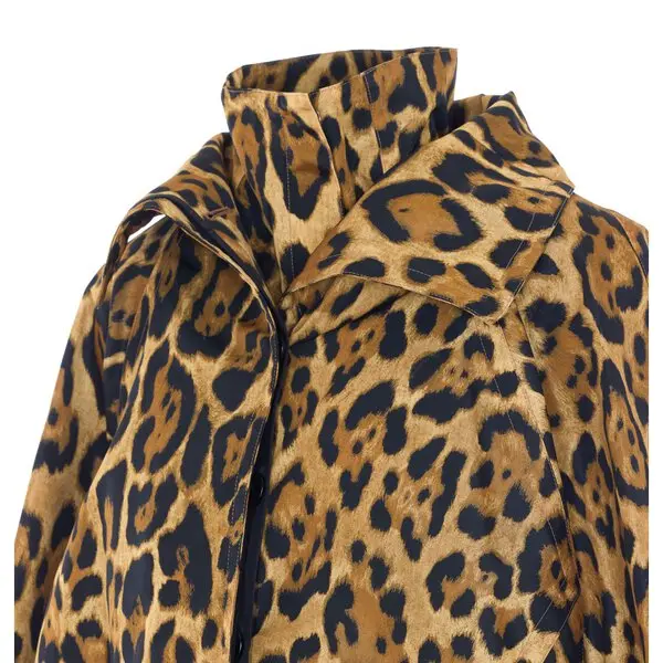 Alaïa Animal Print Layered Coat