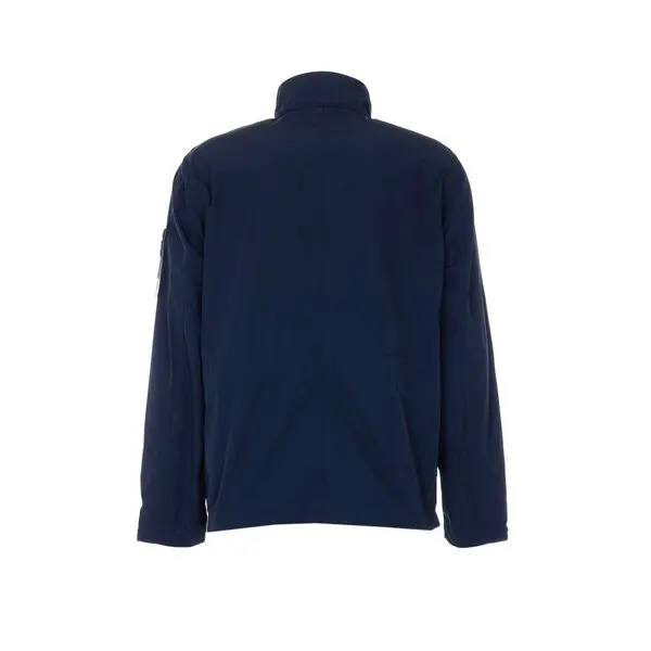 Stone Island Logo Micro Twill Jacket - Blue