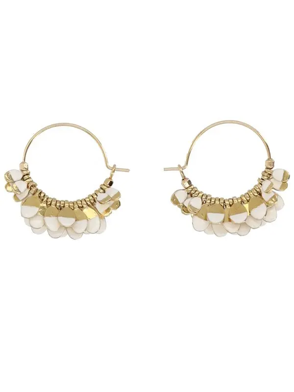Isabel Marant Étoile Casablanca" Hoop Earrings With Embellished Resin And Brass - Multicolor