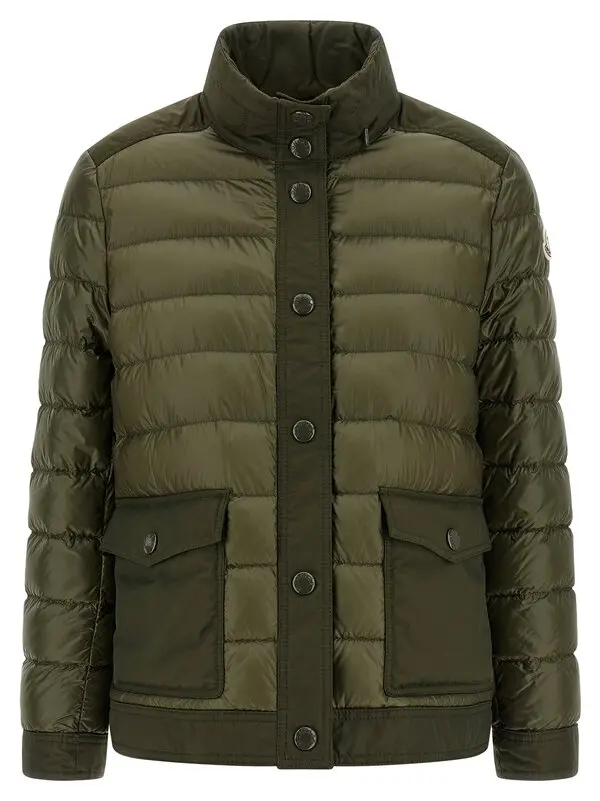 Moncler Origan Quilted Down Jacket With Removable Hood
