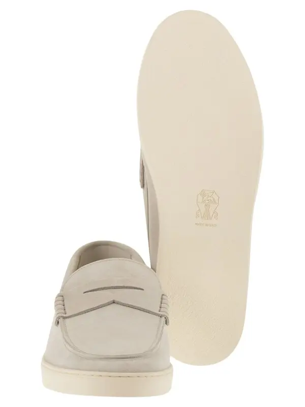 Brunello Cucinelli Suede Moccasin Trainers