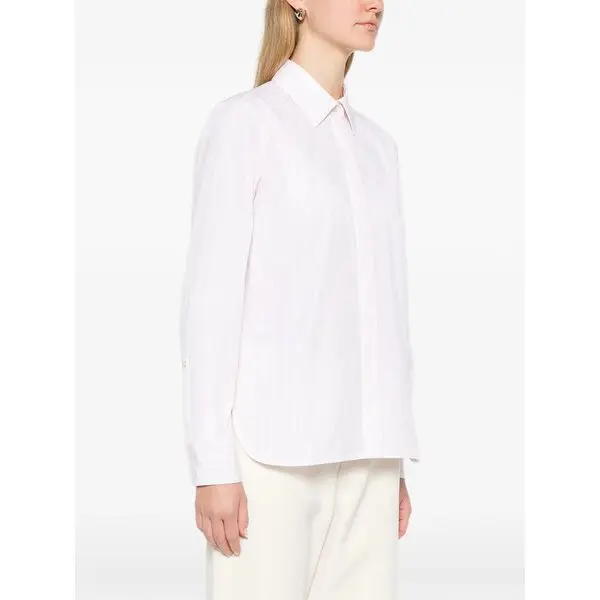 Max Mara Pale Rose Striped Cotton Shirt - Pink
