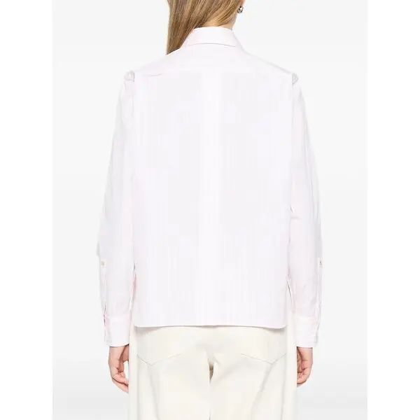 Max Mara Pale Rose Striped Cotton Shirt - Pink