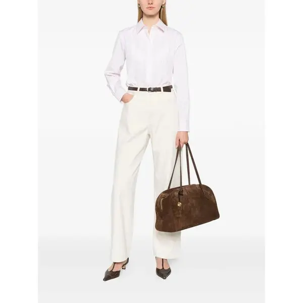 Max Mara Pale Rose Striped Cotton Shirt