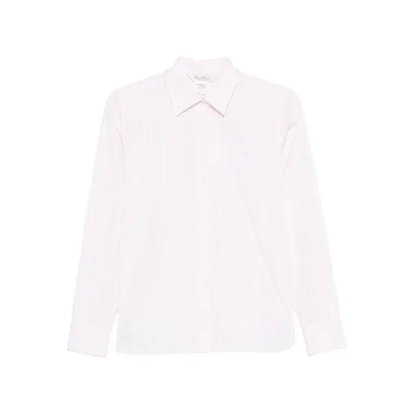 Max Mara Pale Rose Striped Cotton Shirt - Pink