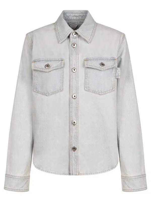 Bottega Veneta Extra Bleached Denim Shirt - Blue