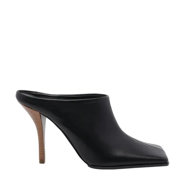 Alaïa Square Toe Leather Mules