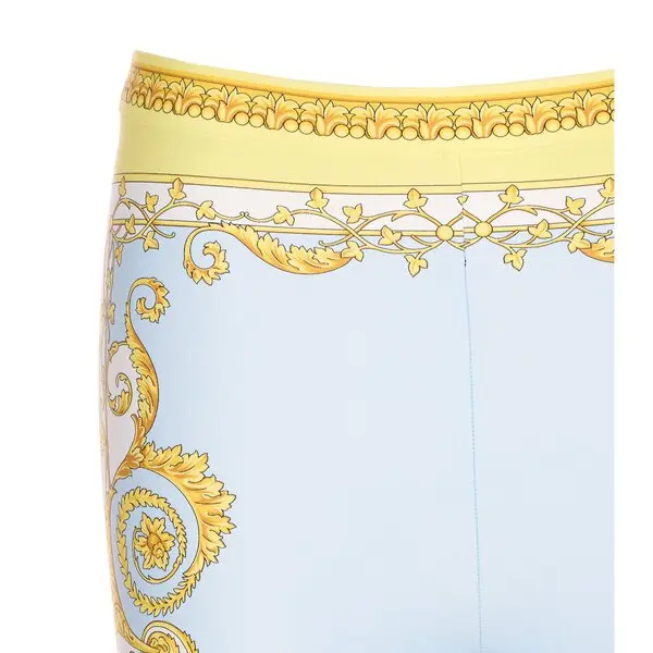 Versace Barocco Print Leggings - Blue