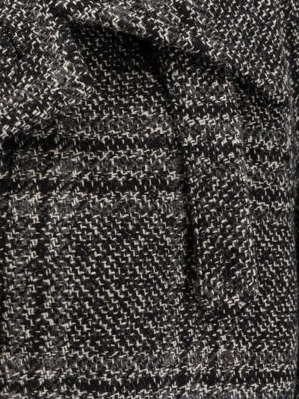 Balenciaga Wool Coat With Removable Belt - Multicolor
