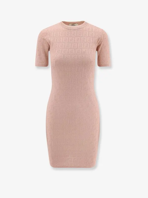 Fendi Ff Monogram Knit Dress - Multicolor
