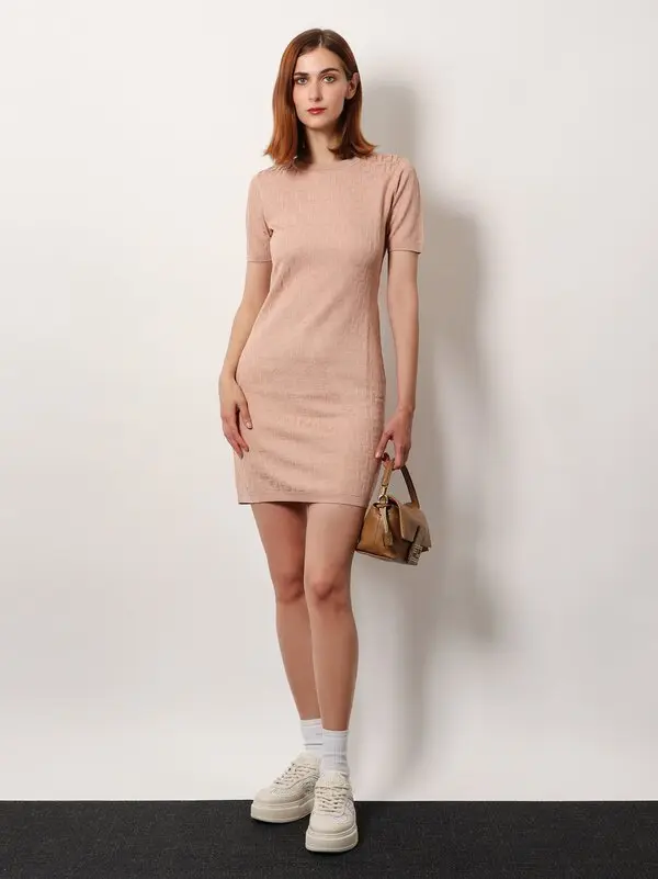 Fendi Ff Monogram Knit Dress