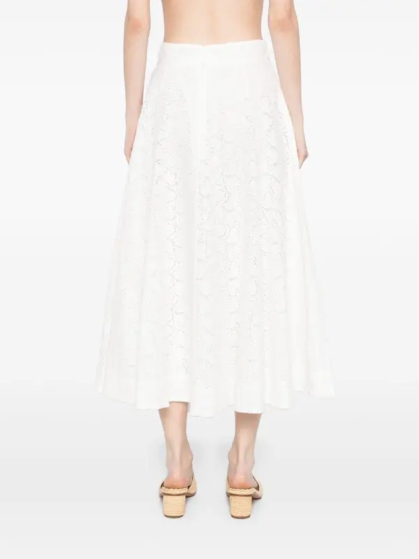 Zimmermann Crush Cotton Midi Skirt - Multicolor