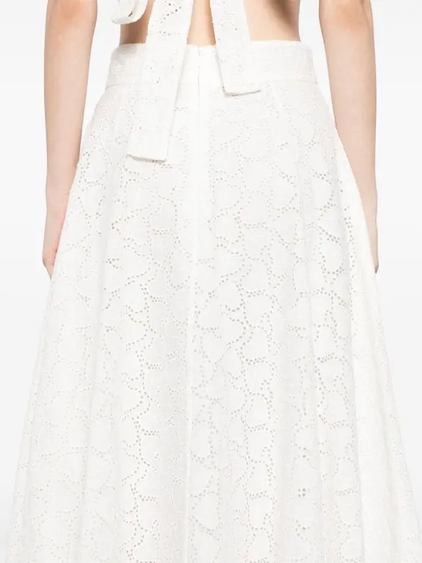Zimmermann Crush Cotton Midi Skirt - Multicolor