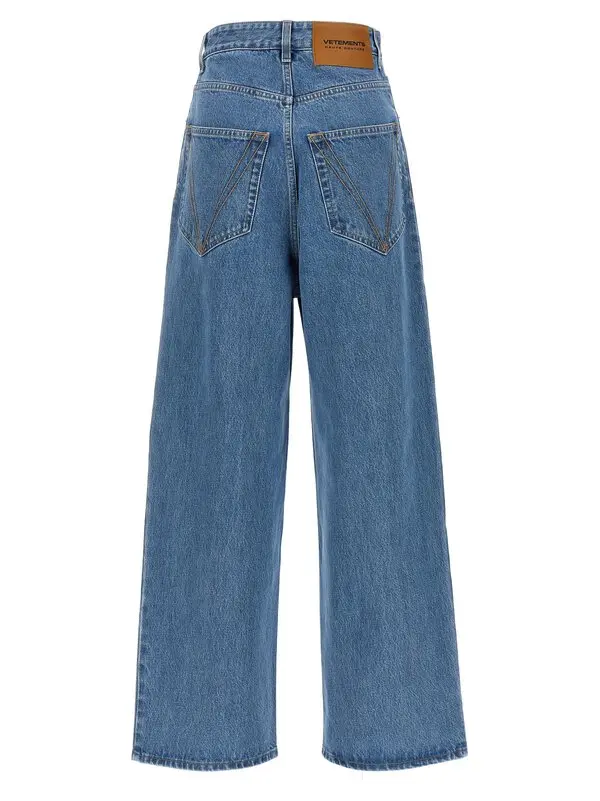 Vetements Baggy High Waisted Straight Leg Jeans