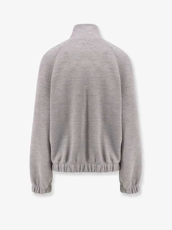 Max Mara Double Wool-cotton Zip-up Sweatshirt - Multicolor