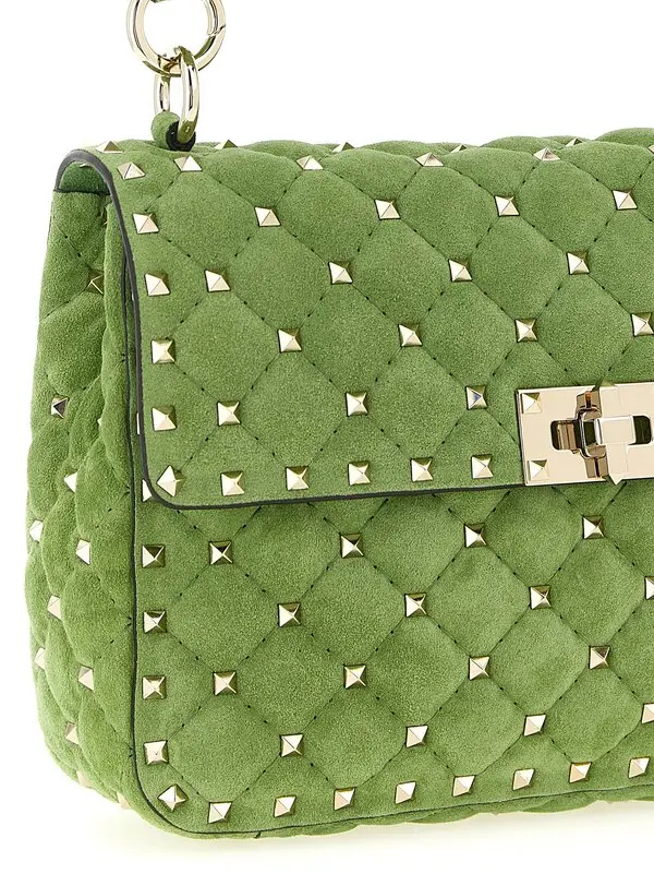 Valentino Garavani Rockstud Spike Shoulder Bag - Green