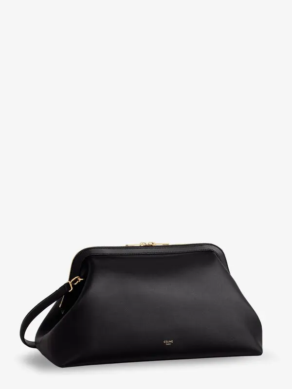 Celine Doctor Leather Shoulder Bag - Black