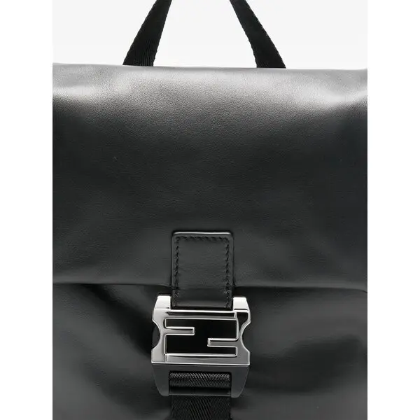 Fendi Leather Shoulder Bag - Black