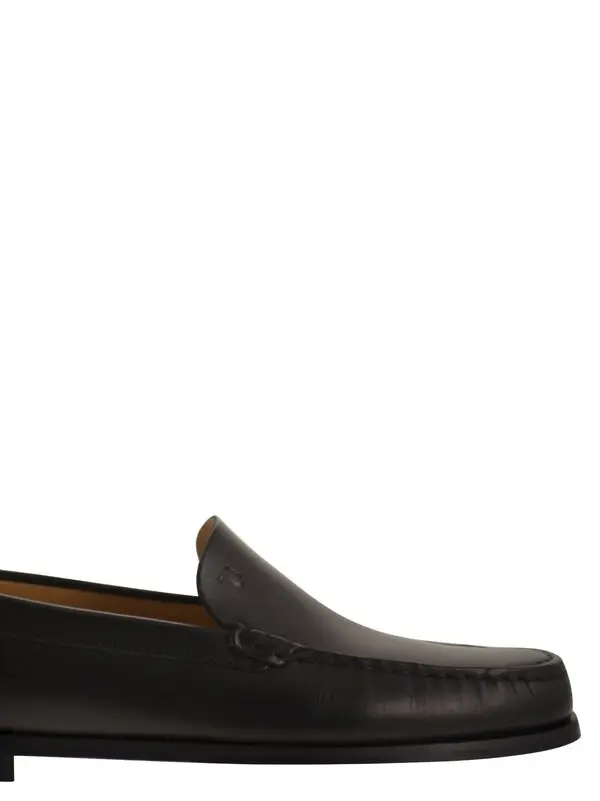 TOD'S Embossed Monogram Calfskin Leather Loafers