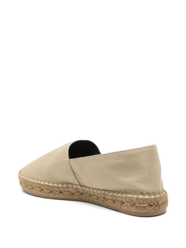 Saint Laurent Cotton Espadrilles With Braided Raffia Sole