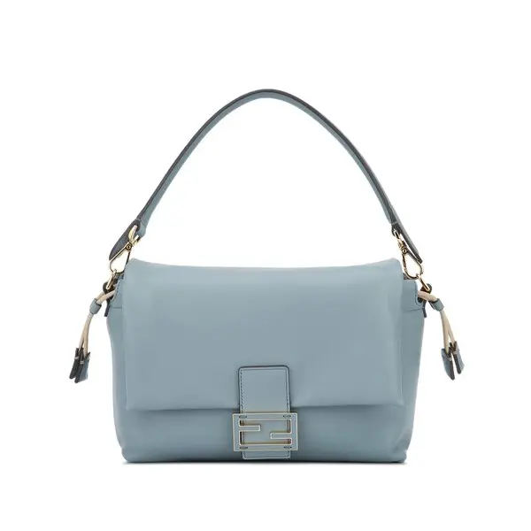 Fendi Light Nappa Leather Shoulder Bag - Blue