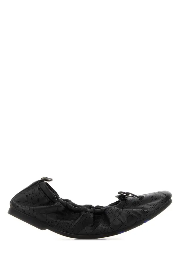 Burberry Leather Ballerinas - Black