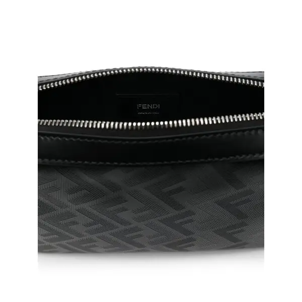 Fendi Calf Leather Ff Motif Shoulder Bag