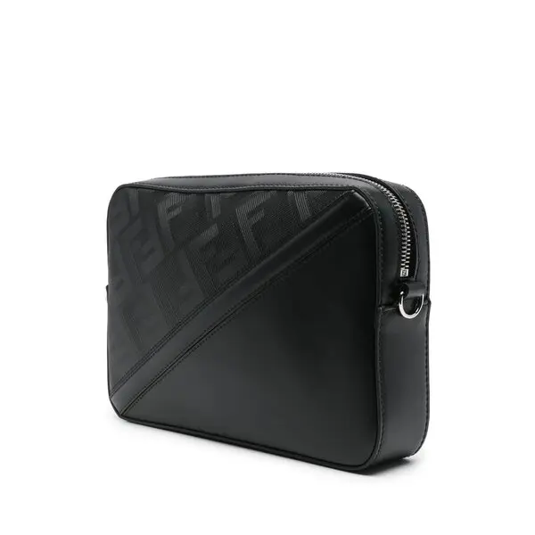 Fendi Calf Leather Ff Motif Shoulder Bag