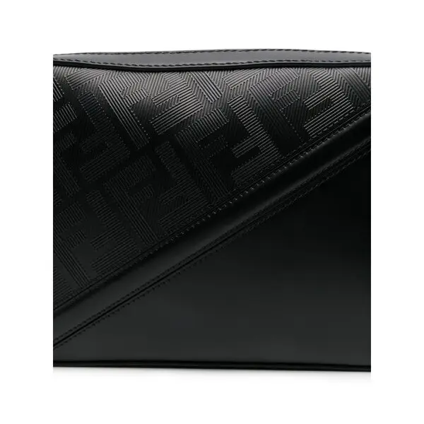 Fendi Calf Leather Ff Motif Shoulder Bag