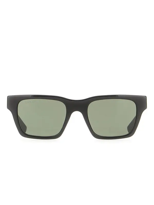 Gucci Rectangular Sunglasses With Logo Plaque - Multicolor