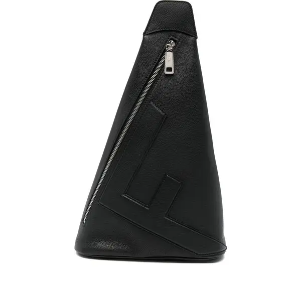 Fendi Leather Embossed Logo Backpack