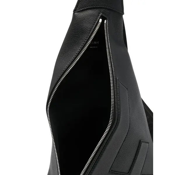 Fendi Leather Embossed Logo Backpack