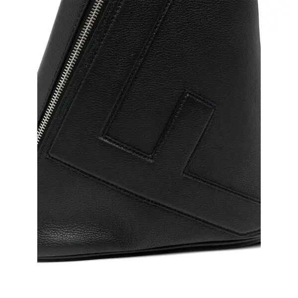 Fendi Leather Embossed Logo Backpack