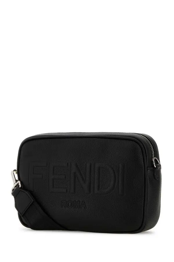 Fendi Leather Camera Case Crossbody Bag - Black