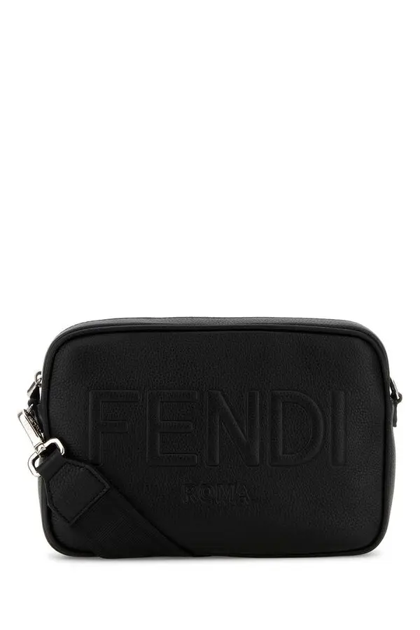 Fendi Leather Camera Case Crossbody Bag - Black