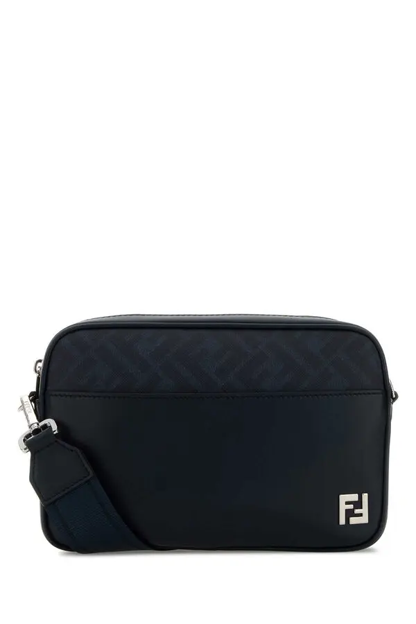 Fendi Leather Camera Case Crossbody Bag - Blue