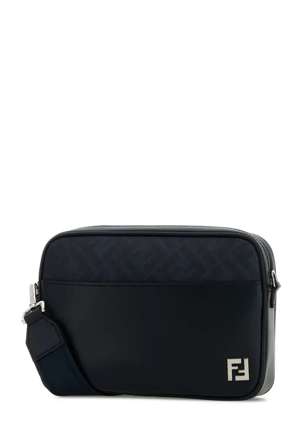 Fendi Leather Camera Case Crossbody Bag - Blue