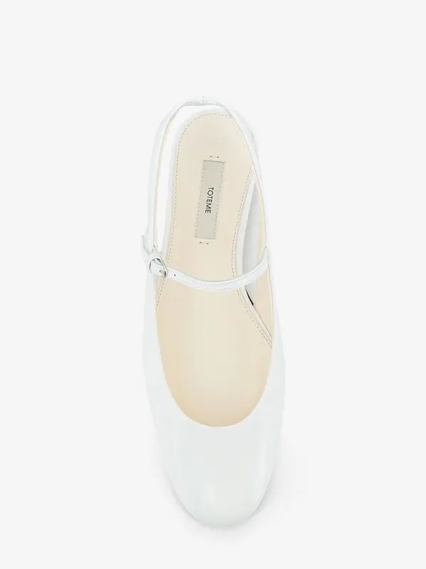 TOTEME Leather Ballet Flats With Buckle Strap - Multicolor