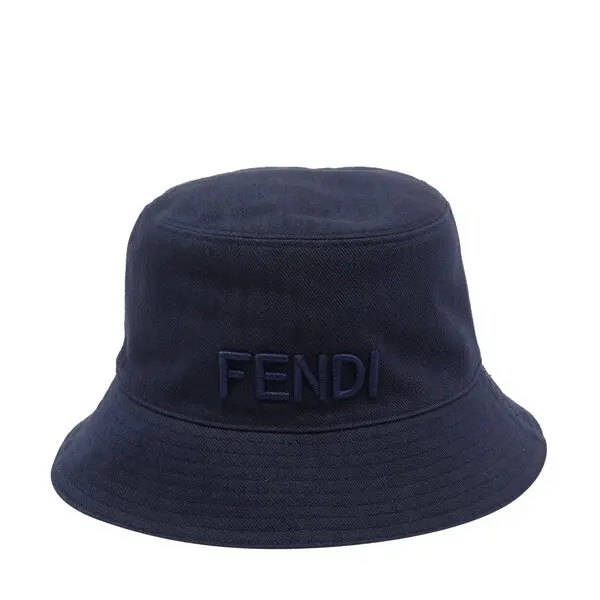 Fendi Reversible Logo Bucket Hat - Blue